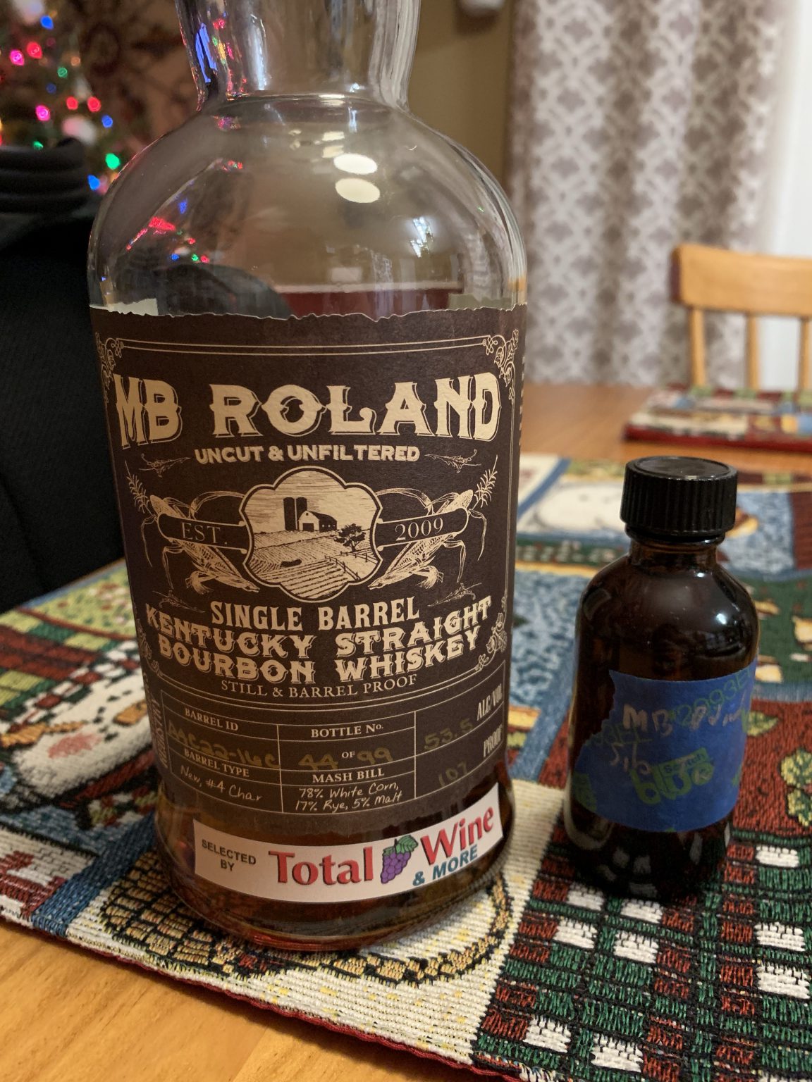 MB Roland Single Barrel Kentucky Straight Bourbon Whiskey Total Wine ...
