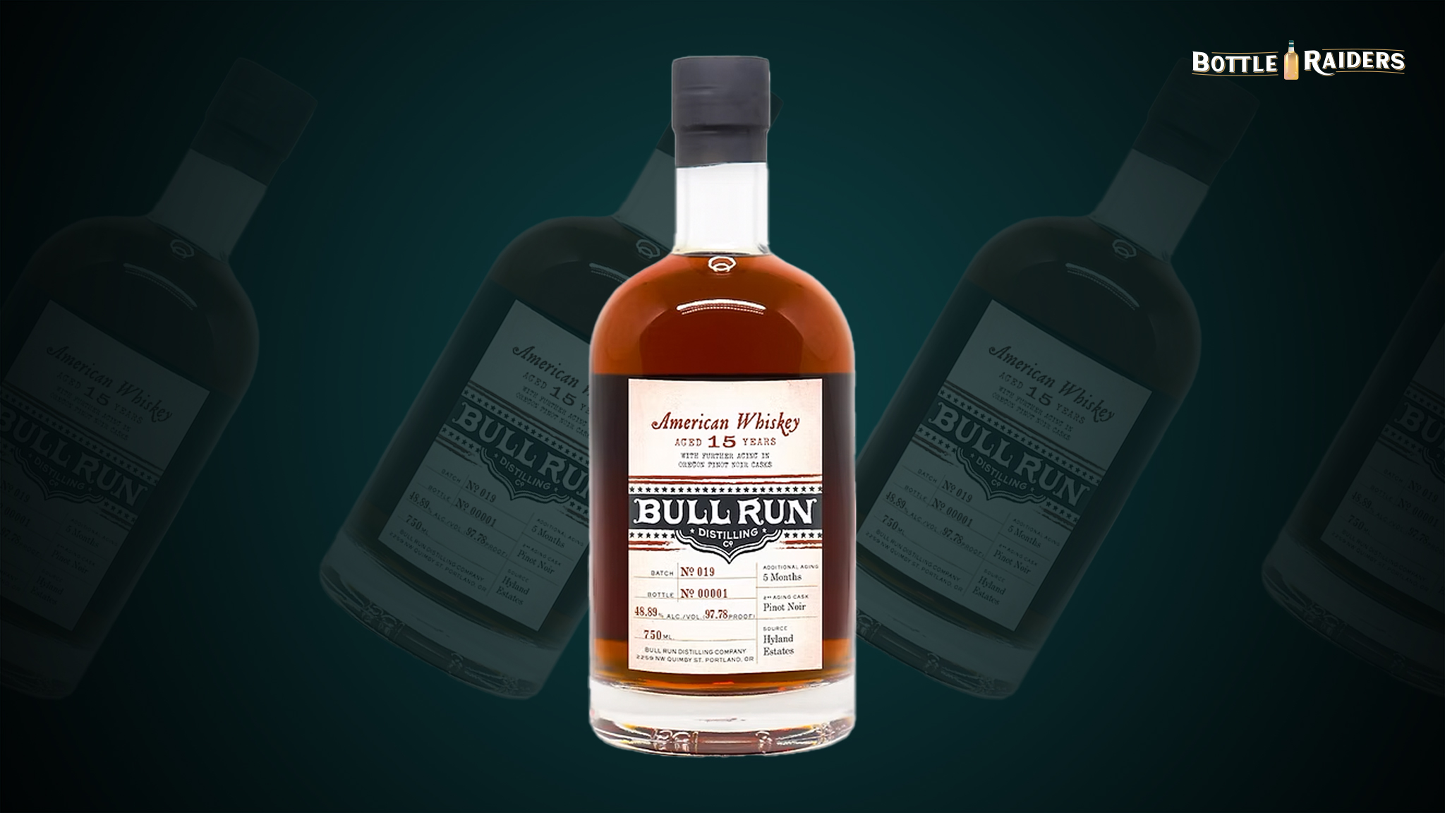 Bull Run Pinot Noir Finished Whiskey Aged 15 Years Batch No. 023 Review ...