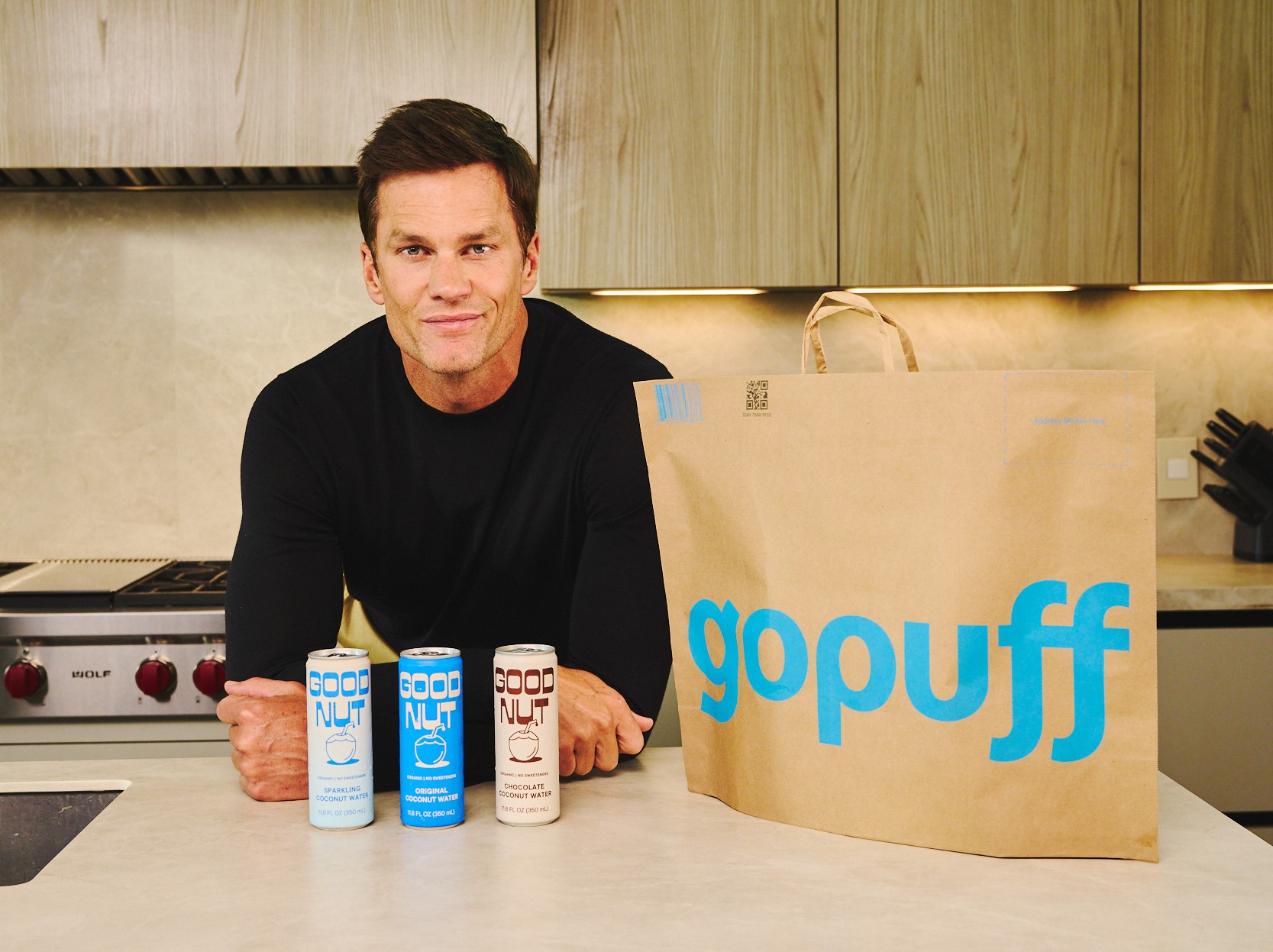 Tom Brady Launches 'Good Nut' Coconut Water With Gopuff